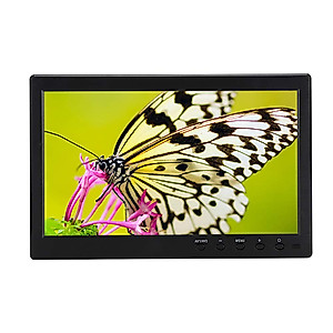 Tosuny 1080P Portable HDMI Monitor, 10.1-Inch HD 16:9 LCD Screen Dual Speakers Computer Monitor Display with HDMI/VGA/BNC/AV/USB(US Plug)