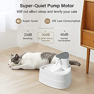 Automatic Cat Water Fountain: Hillpig 101oz/3L Pet Water Fountain with Ultra Quiet Pump & Multiple Water Flow Settings & 3-in-1 Filtration for Cats & Dogs & Multiple Pets