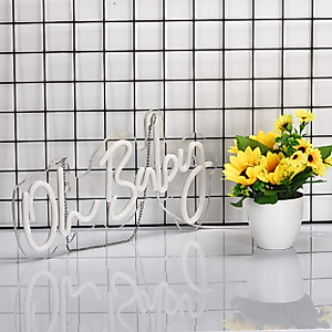 Pink Oh Baby Neon Signs for Wall Decor, LED Reusable Neon Lights Sign for Bedroom Room Baby Shower Decorations, Birthday Party, Wedding Decor(17x9inches)