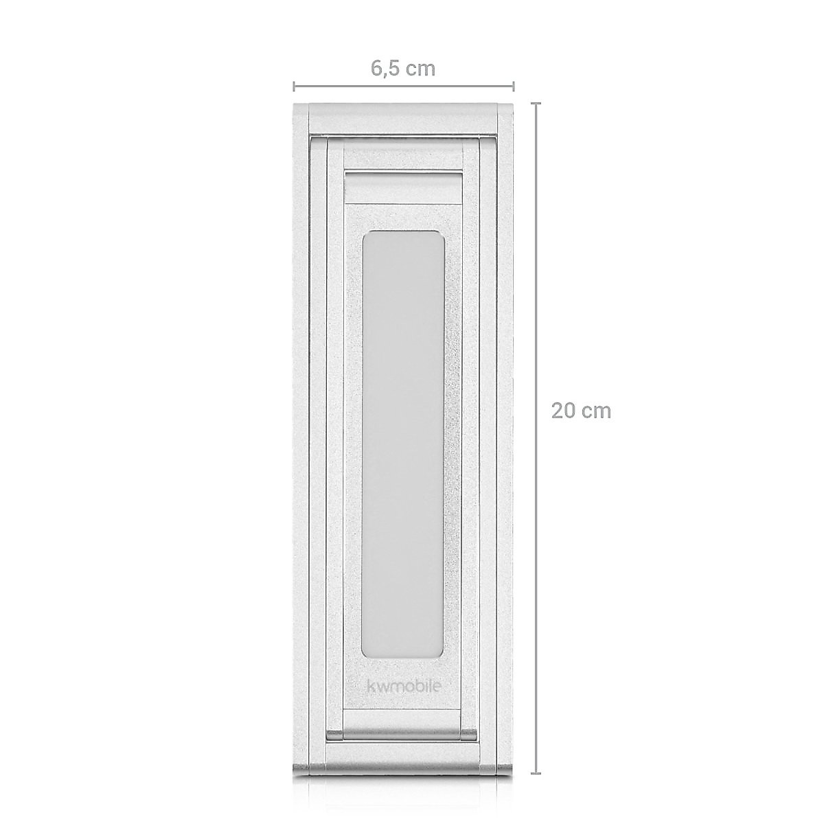 kwmobile Foldable LED Desk Lamp - Folding Portable USB Table Light with 3 Brightness Settings - for Home, Reading, Studying, Work, Travel - Silver