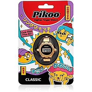 Pikoo: Unisex Digital Ring Watch w/Made in Japan Movement, One Size Fits All (Classic Black)