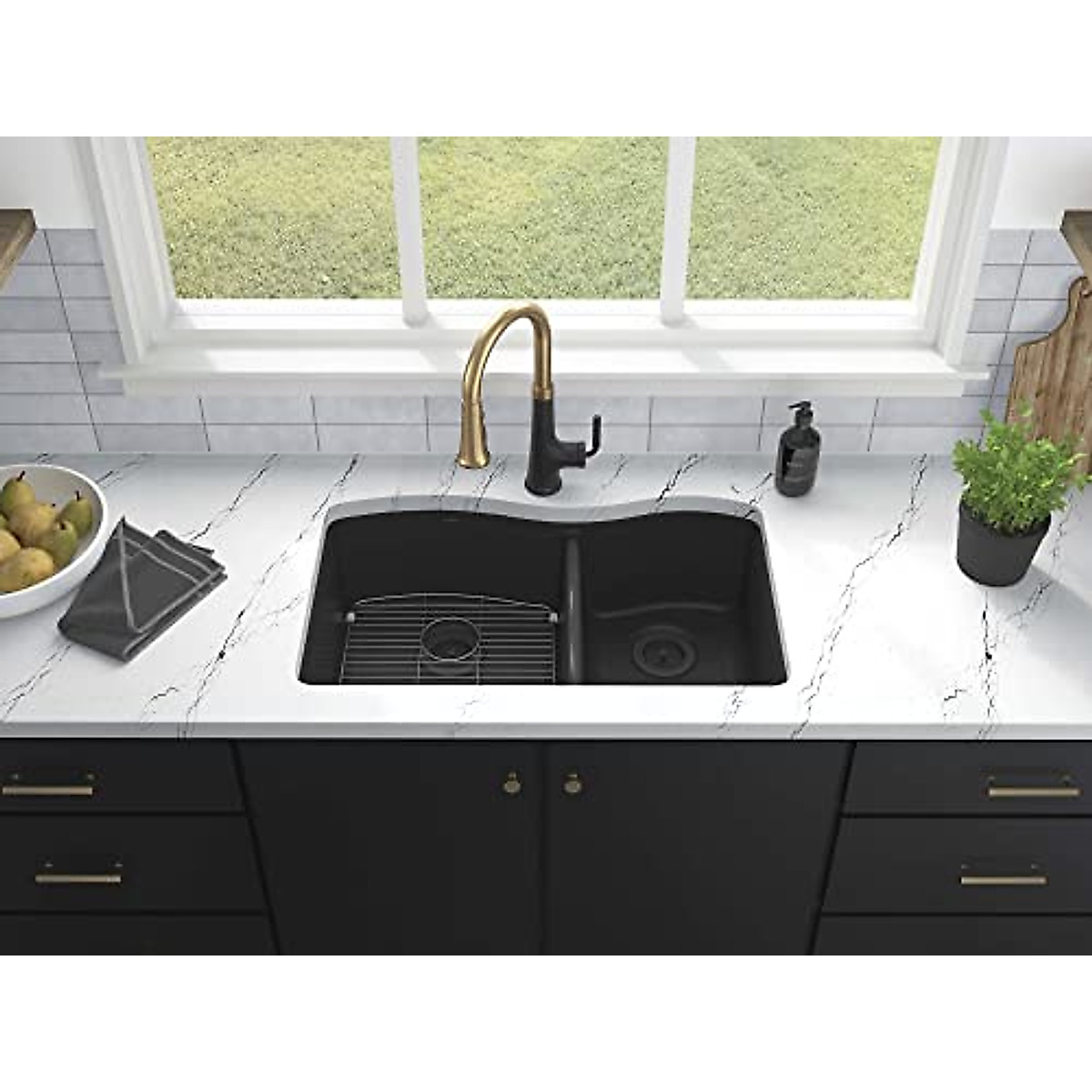 Kohler 28002-1-CM1 K-28002-1-CM1 Kennon Kitchen Sink, 33 in, Matte Black