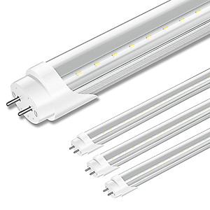 Marxlait 4 Pack T8 LED Bulbs 4 Foot, 24W 3000LM, 6000K Daylight, Ballast Bypass, Dual Ended Powered Type B Light Bulbs, LED Fluorescent Tube Replacement T8 T12, Non-dimmable