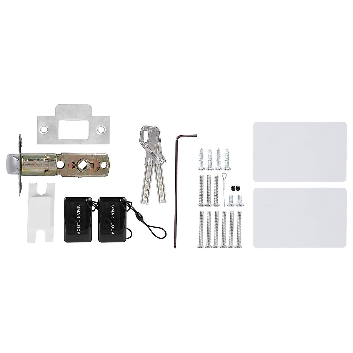 Biometric Fingerprint Door Lock, Fingerprint Password Lock, Remote Control Doorlock, Intelligent Electronic Lock with Virtual Password Design/Mechanical Key/Anti-Peeping, for Alexa Voice Control