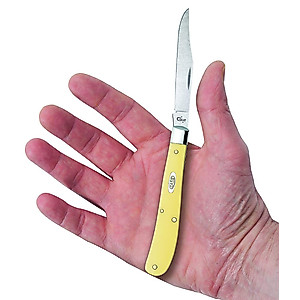 Case WR XX Pocket Knife Yellow Synthetic Slimline Trapper Cv Item #031 - (31048 Cv) - Length Closed: 4 1/8 Inches