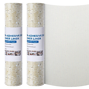 Shelf Liner 20 inch Wide Shelf Liner Non Adhesive 20inx12ft Drawer Liner Non Slip Kitchen Mat Waterproof Oil-Proof for Kitchen Cabinet, Shelves, Refrigerator, Storage, Desks, Easy to Trim