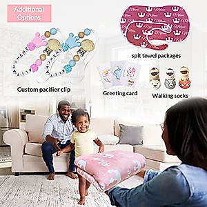 Personalized Baby Blankets for Girls with Name - Baby Boy Newborn Soft- Customized Blankets (30-40in)