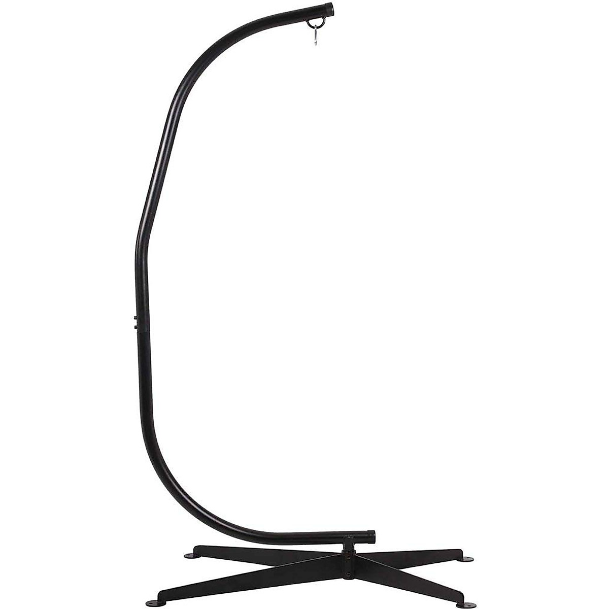 Ezone Heavy Duty Metal Hanging Hammock C-Stand for Chair, Porch Swing W/Weather-Resistant Finish, Offset Base, 360-DEGREE Rotation