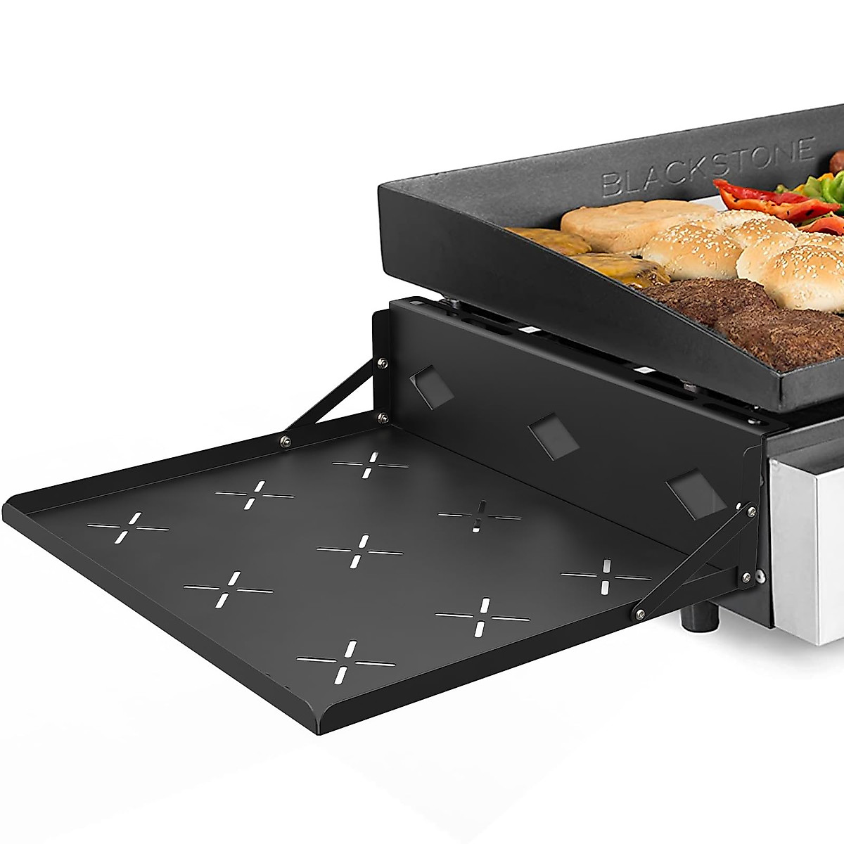Griddle Side Shelf for Blackstone 17"/22"/28"Griddle, Heavy Duty Grill Side Shelf Griddle Accessories,Griddle Caddy,Black