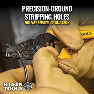 Klein Tools 11048 Dual Wire Stripper Cutter for Solid Wire, Made in USA