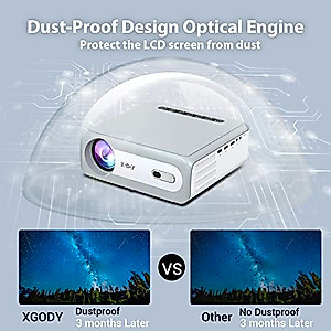 4K Support Android 11.0 Projector with WiFi and Bluetooth, XGODY Sail1 Native 1080P 700ANSI Smart HD proyector Outdoor Movie Home Theater Projector with Netflix/Google Licensed 8000+APPs