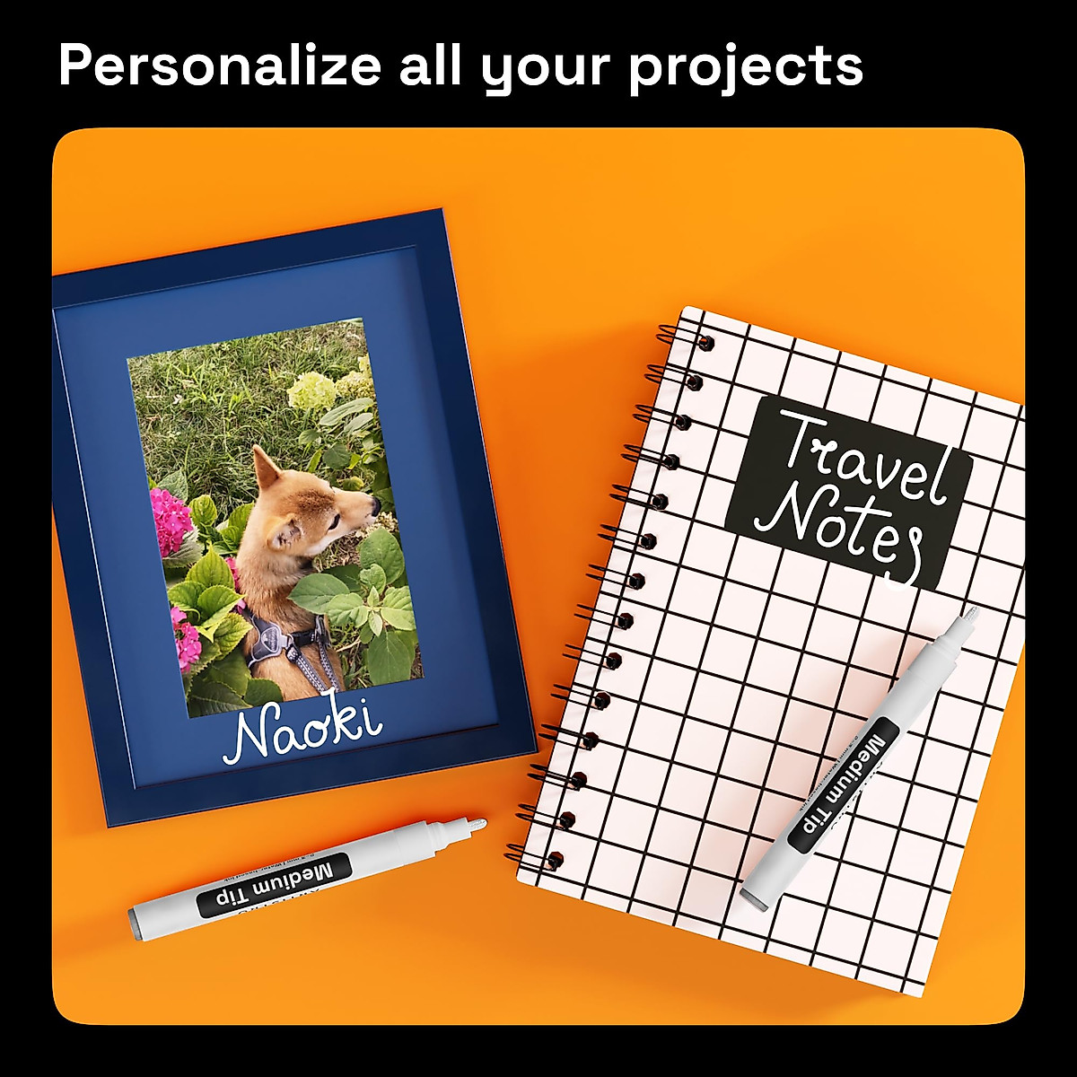 ARTISTRO 5 Oil-Based Permanent Paint Markers - Assorted Sets of Fine and Medium Tip Markers for Wood, Rock, Fabric, Glass, Ceramic, Metal, Plastic, and More - Quick Dry, Waterproof, Permanent, White