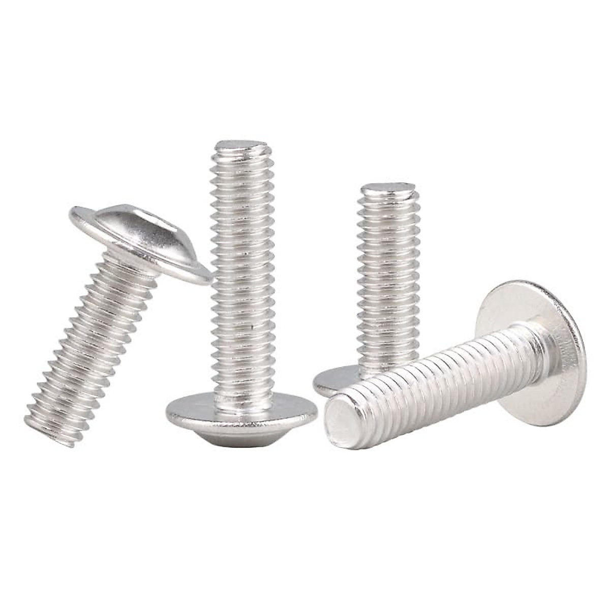 304 Stainless Steel Round Head hex Socket Screws with Pads, Flat Head semi-Round Head Machine Wire Bolts with Pads Hexagon Socket Screws (Size : M5*12)