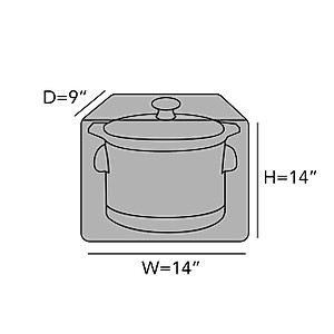 Covermates Keepsakes – Slow Cooker Cover – Dust Protection - Stain Resistant - Washable – Appliance Cover, Red