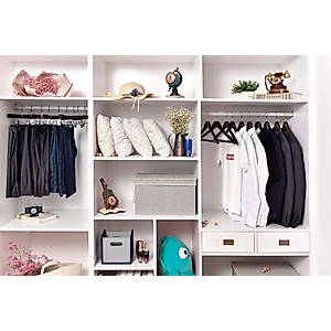 Quality Hangers Wooden Pants Hangers - 20-Pack Swivel Hook Cloth Hanger Set - Lotus Wood Skirt, Pant, Shorts and Slack Hangers with Adjustable Clip – Mahogany Clothing Hanger (Mahogany, 20)