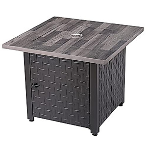 Endless Summer 30-in Black/Grey Tabletop Steel Propane Gas Fire Table