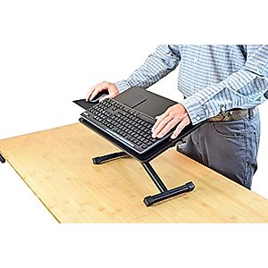 KT3 Ergonomic Computer Keyboard Stand Adjustable Height Angle Negative Tilt for standing up raise keyboards to standing height sit stand up on desk riser holder tray platform lift above desk black