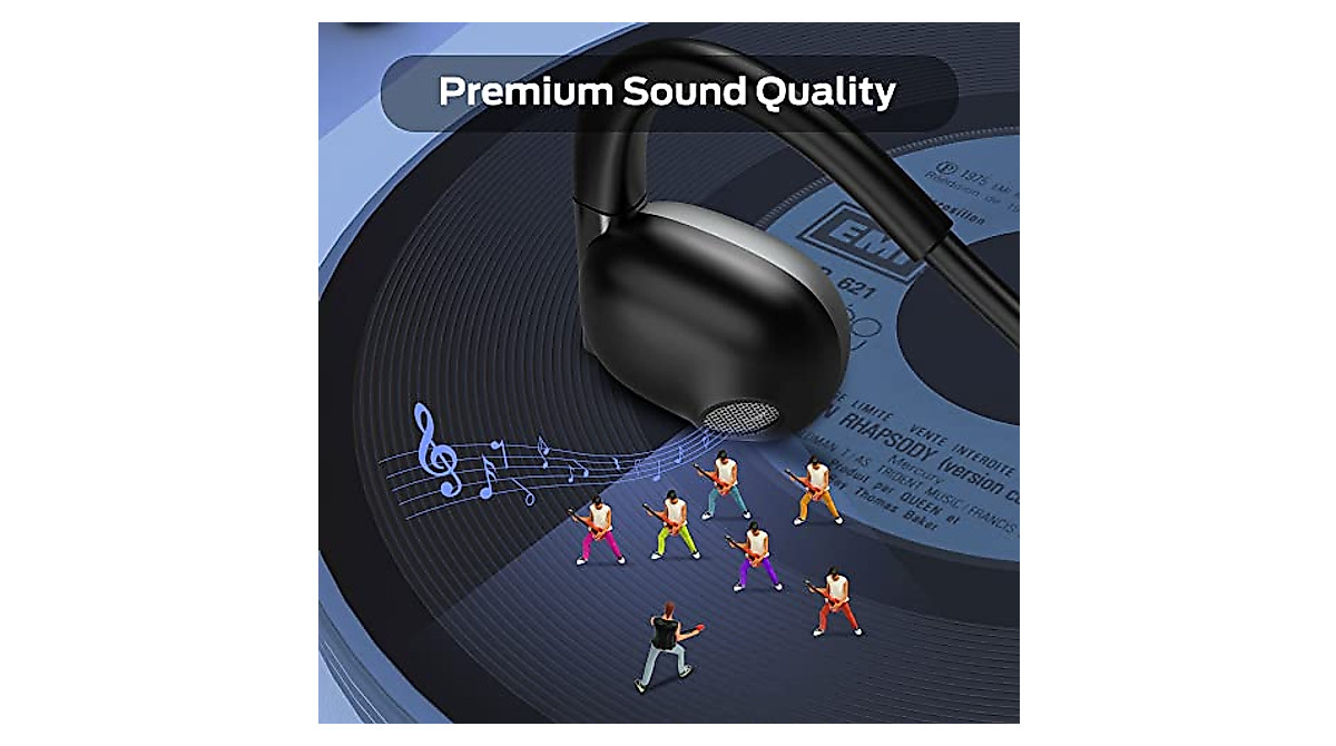 Open Ear Wireless Bluetooth Headphones with Waterproof Design