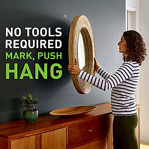 3M CLAW 25 lb. Drywall Picture Hanger with Spot Markers, Heavyweight Hanging Solution for Room Decor and Office Decor, Including Mirrors or Large Art – 4 Pack