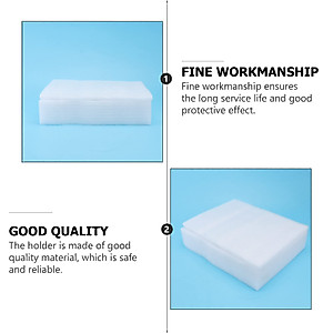 Garneck 2pcs pearl cotton egg tray egg flat cartons foam egg cartons egg protection case refrigerator containers Drop Resistant Egg Holder shockproof epe pearl cotton safety frame white