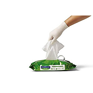 Medline FitRight Aloe Personal Cleansing Cloth Wipes, Scented, Pack of 48, 8 x 12 inch Adult Large Incontinence Wipes
