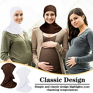 4 Pieces Modal Hijab Cap Adjustable Muslim Stretchy Turban Full Cover Shawl Cap Full Neck Coverage for Lady Under Scarf Stretch Jersey Full Neck Coverage Hijab Head Scarf Bonnet Accessories