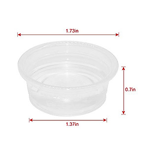 300 Pack 0.5 oz Cups,Gecko Food and Water Cups Plastic Replacement Cup for Reptile Feeding Ledge for Crested Gecko Lizard and Other Small Pet