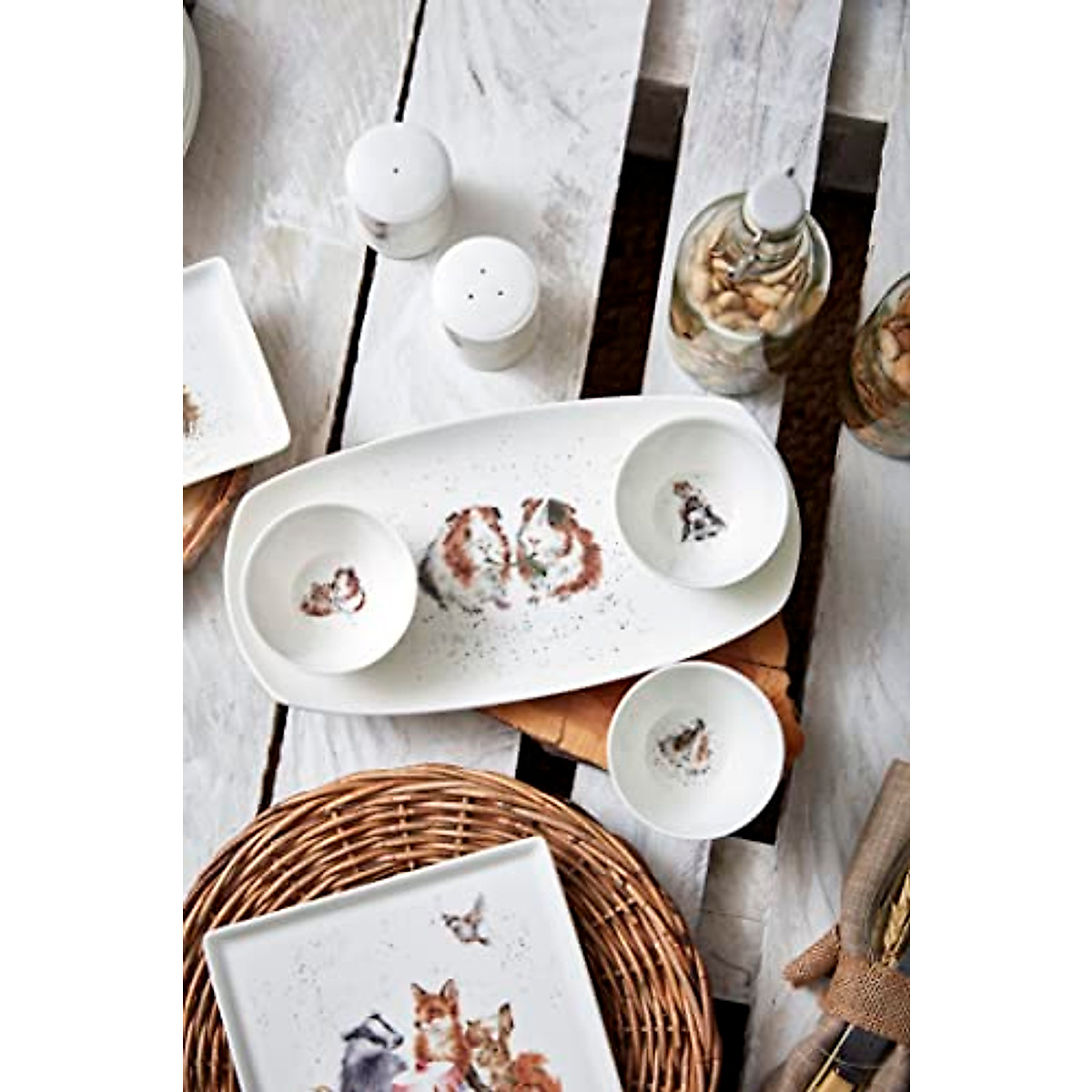 Wrendale Designs - 'Lettuce Be Friends' 3 Dishes and Tray Set