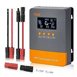 PowMr 60 amp MPPT Solar Charge Controller 12V/24V/36V/48V DC Input 60A MPPT Charge Controller Max PV Input 160V LCD Display Solar Panel Regulator for LiFePO4 Gel Flooded Lead-Acid and Lithium Battery
