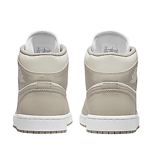 Nike Men's Jordan Air 1 Mid Shoes, College Grey/Light Bone-white, 11