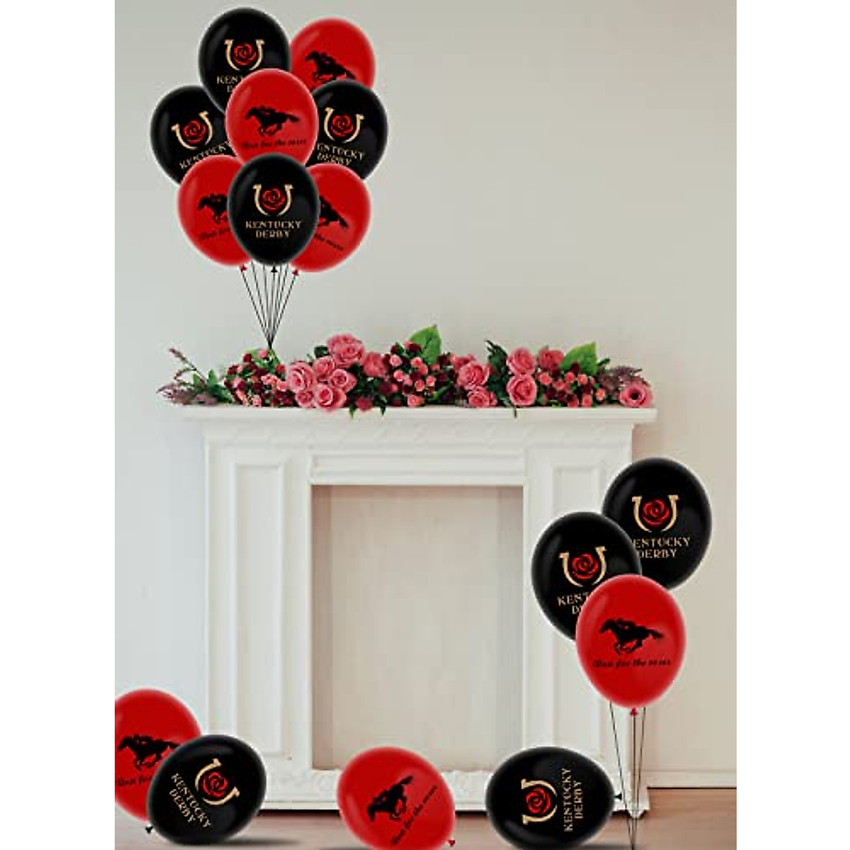 Kentucky Derby Latex Balloons 24Pcs Run for The Roses Horse Racing Churchill Downs Celebration Wall Party Decorations