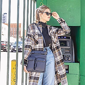 Jessie & James Robin Multipocket Concealed Carry Crossbody Bag with Lock and Key - Navy