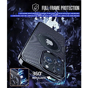 VALUEAGLE Graphene Cooling Case for iPhone 14 Pro Max Case [Strong Magnetic] [Compatible with MagSafe] [360°Military Grade Protection] [24h Self-Circulating Cooling] (6.7inch Black