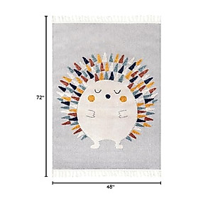 nuLOOM Amiah Graphic 4x6 Area Rug for Living Room Bedroom Dining Room Nursery Kitchen, Multicolor