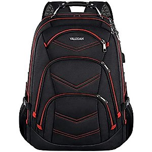 18.4''Laptop Backpack,Extra Large Travel Gaming Laptop Backpacks With USB Charging Port,TSA Friendly Flight Approved RFID Antitheft,Water Resistant MenWomen College Bookbag School Student Computer Bag