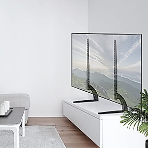 MOUNTUP Universal TV Stand, Table Top TV Stand for Most 32-65 Inch LCD Flat Screen TVs, Detachable TV Leg Fits Max VESA 800x600mm, TV Base with 3 Height Adjustment, Hold up to 88LBS MU1010