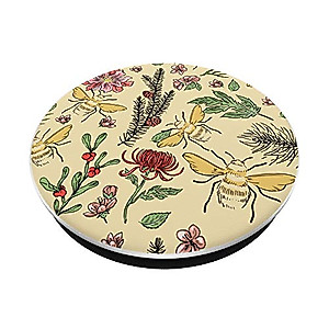 Nature Plants Flowers Floral Leaves Beehive Honeycomb Bee PopSockets PopGrip: Swappable Grip for Phones & Tablets