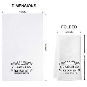 WCGXKO Grandma Gift Kitchen Towel Dish Towel Birthday Gift (24 Hours M)