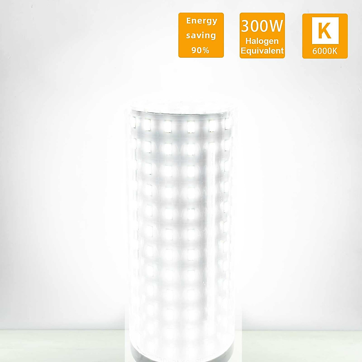 TRIJZHOU E26 LED Light Bulb (E39) 300w 350w 250w Halogen Equivalent cool White 6000K 3680 Lumen AC 100-265V Medium Screw Base Non-Dimmable 360°Beam Angle No Flicker Corn led bulb Pack of 1