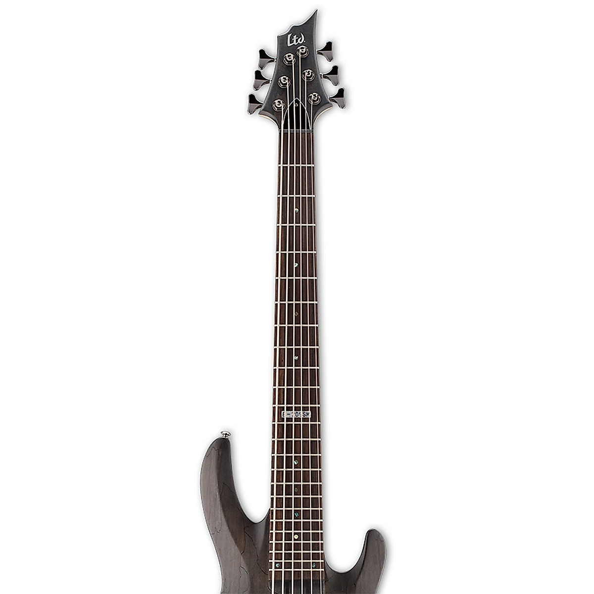 ESP LB206SMSTBLKS-KIT-2 B Series B-206SM 6-String Electric Bass Guitar, See Thru Black Satin