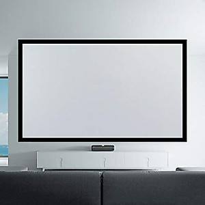 135" Projector Screen 16:9, Aluminum Fixed Frame Portable Projection Screen for 4K 3D 1080P HD, Manual Projector Screen Pull Down Wrinkle-Free Design for Indoor Outdoor Home Theater Office