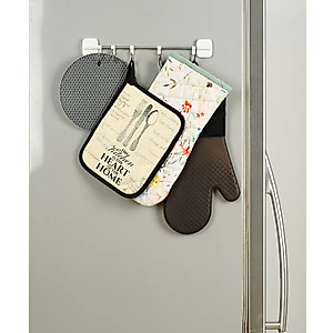 KXLIFE Magnetic Hook Rack for Refrigerator, Magnetic Utensil Holder for Refrigerator Grill Oven, Kitchen Magnetic Rack Towel Bar Utensil Rack (1 Pack)