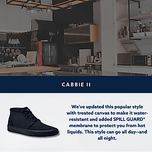 Shoes for Crews Cabbie II, Unisex Slip Resistant Work Shoes, Black, Size 10.5/12