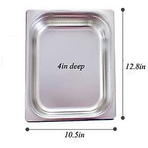 INTBUYING LP Gas Food Soup Warmer Propane Gas Stove Bain-Marie Commercial Canteen Buffet Steam Heater Stainless Steel with Gas Regulator Valve 12''x8.7''x4''Pan-4 Pans（Square）