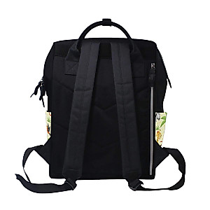 TropicalLife Jungle Cute Animal Diaper Backpack Large Capacity Baby Bags Multi-Function Zipper Casual Travel Backpacks for Mom Dad Unisex