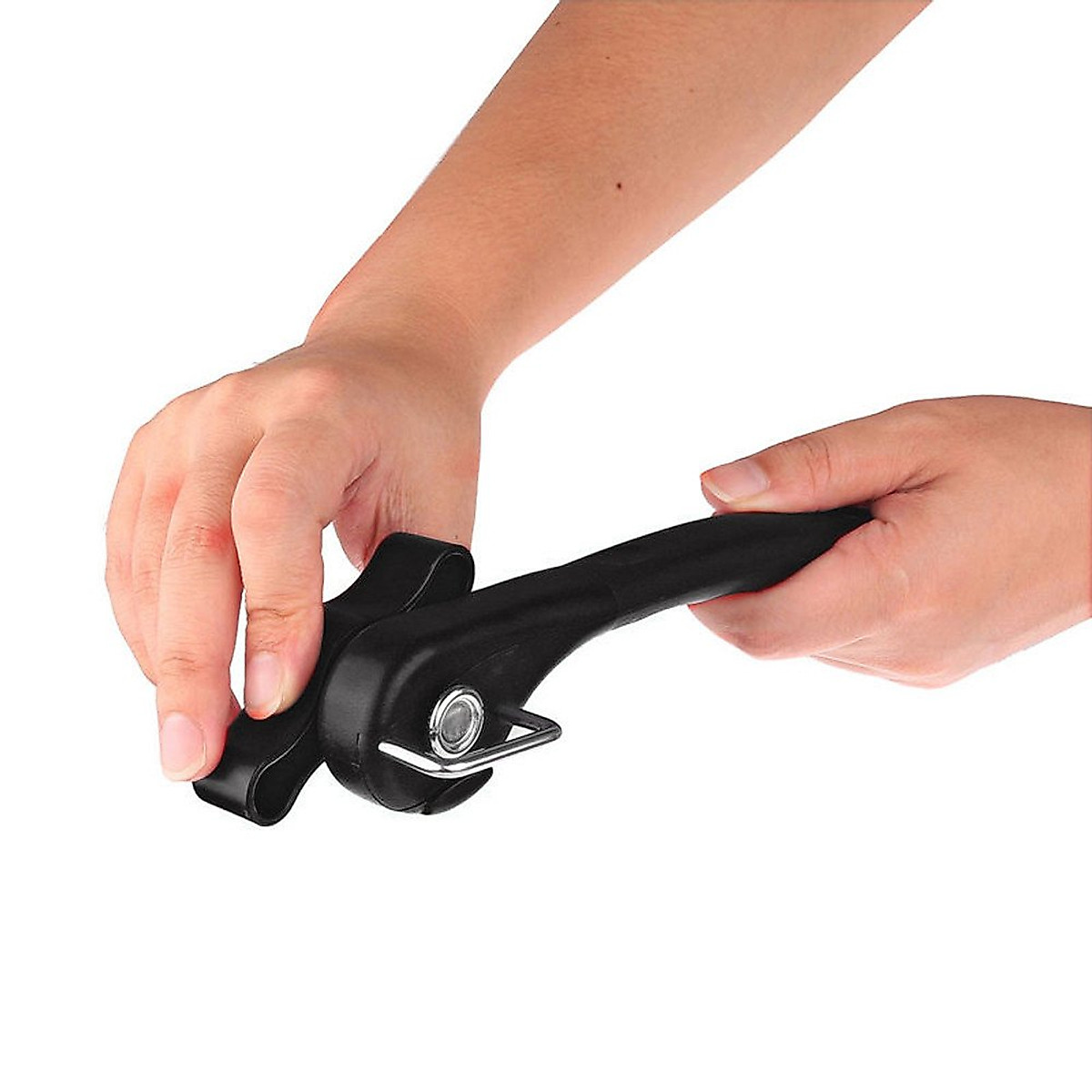 YJYdada New Multifunction Stainless Steel Safety Side Cut Manual Can Tin Opener (Black)