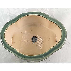 Bonsai Tree Pot creative design green 6 Inch Bonsai Pots with Trays- unique from Jmbamboo