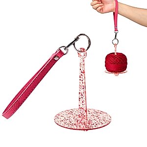 MiiMoo Wrist Yarn Holder - Portable Yarn Holder with Wrist Strap, Yarn Organizer for Knitting & Crocheting, Ideal Gift for Craft Lovers (Pink)