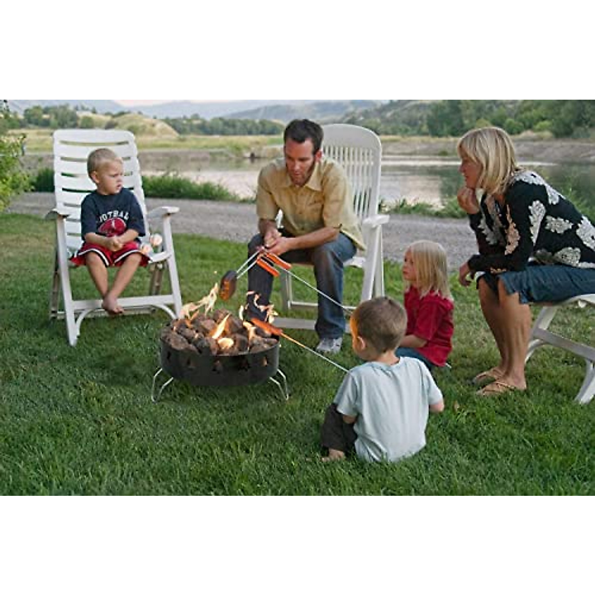 Camp Chef Compact Fire Ring Portable Propane Gas Fire Pit with Carry Kit, 15-Inch Diameter, 55,000 BTU