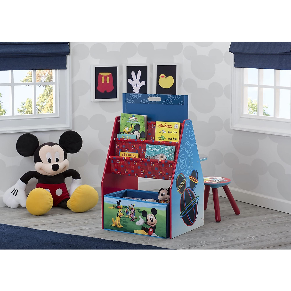 Delta Children Kids Easel and Play Station – Ideal for Arts & Crafts, Drawing, Homeschooling and More - Greenguard Gold Certified, Disney Mickey Mouse